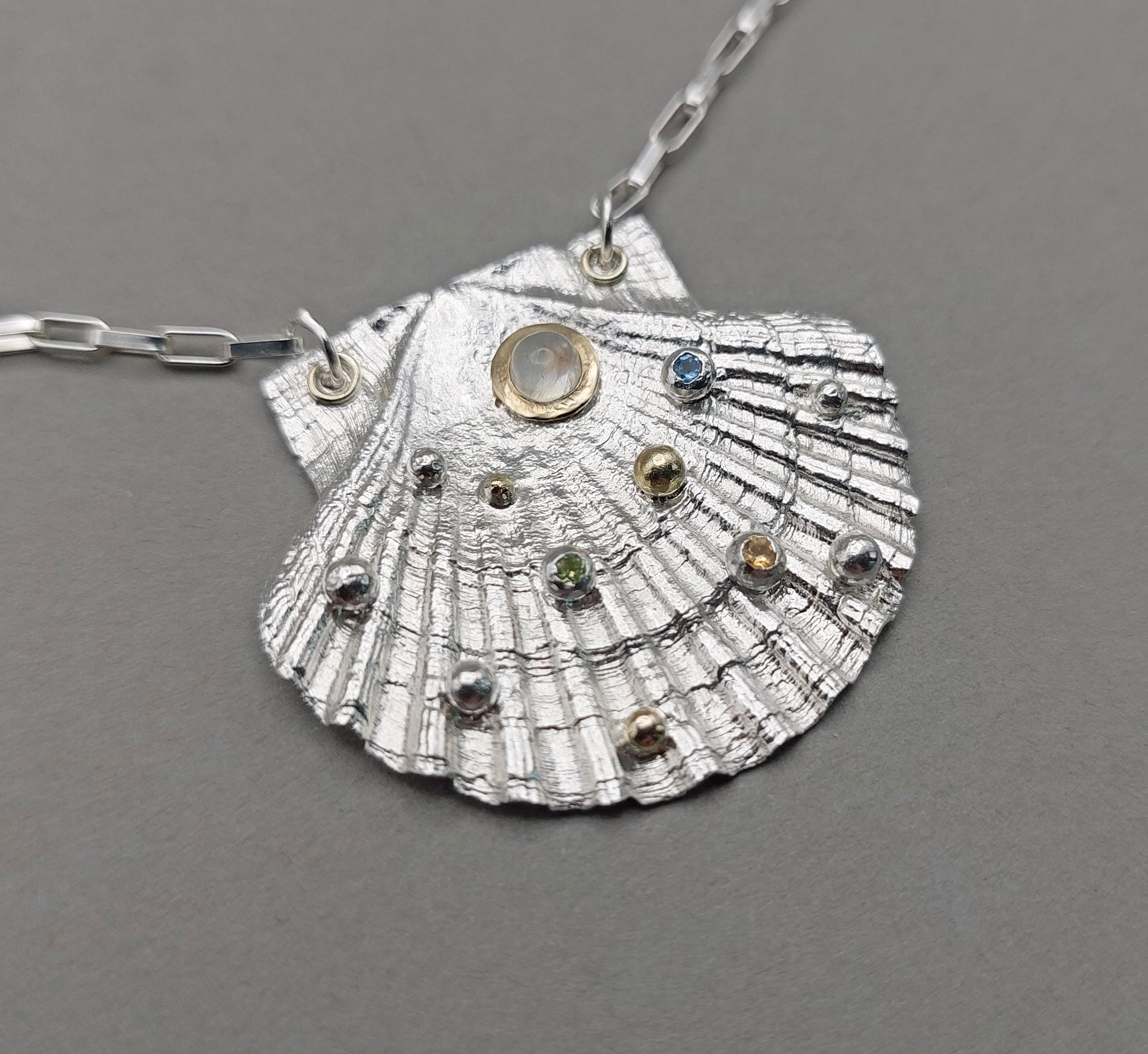 Scallop Shell Necklace – Julian Warrender Precious Metal Jewellery